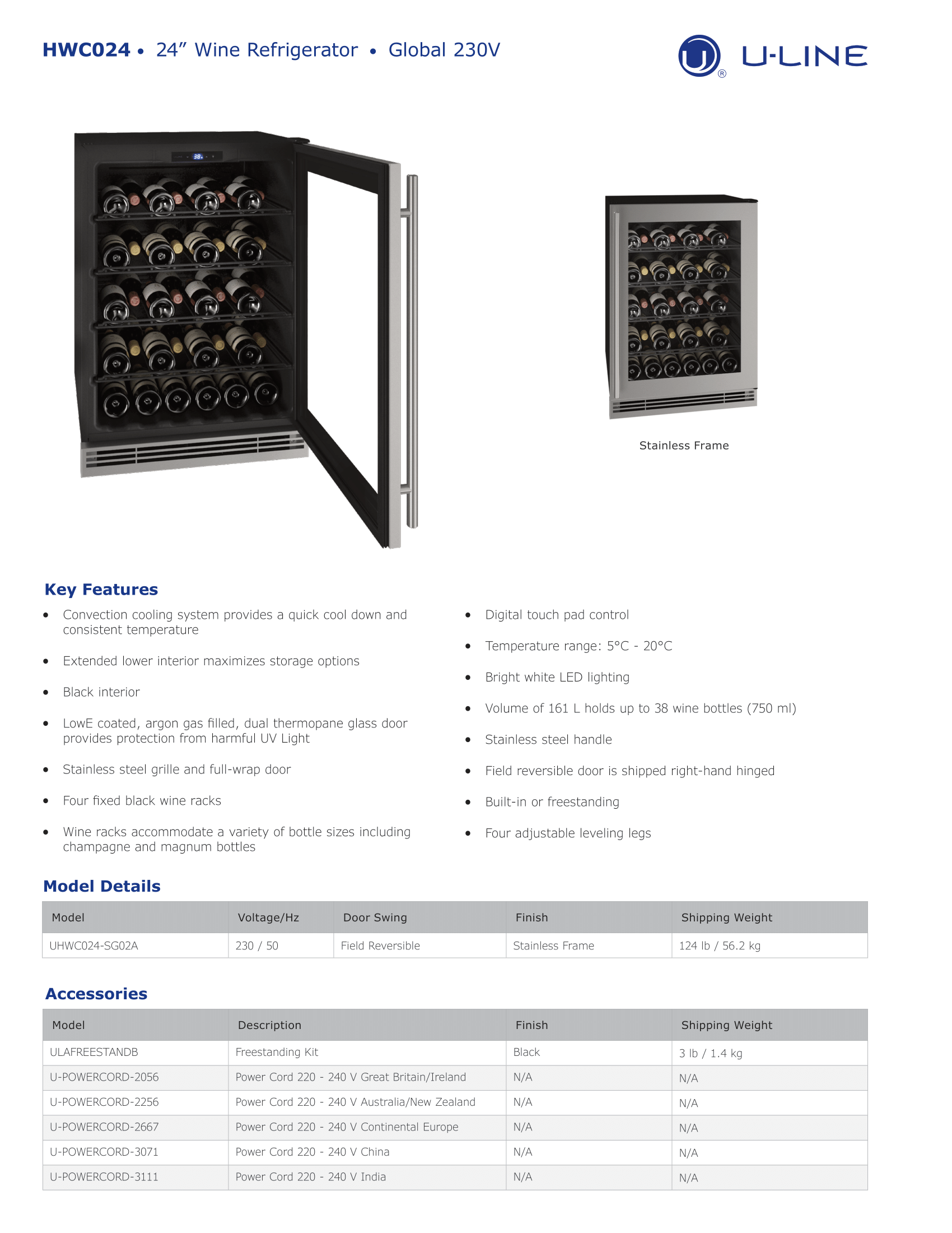 Réfrigérateur sous plan porte pleine inox - cuisine-viking.com